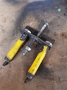 Handmade special tools we make - rear drive shaft pusher / crank pulley ...